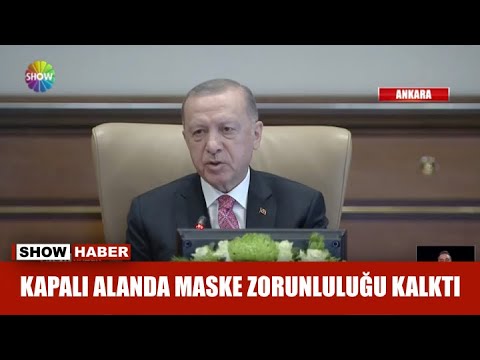 Kapalı alanda maske zorunluluğu kalktı