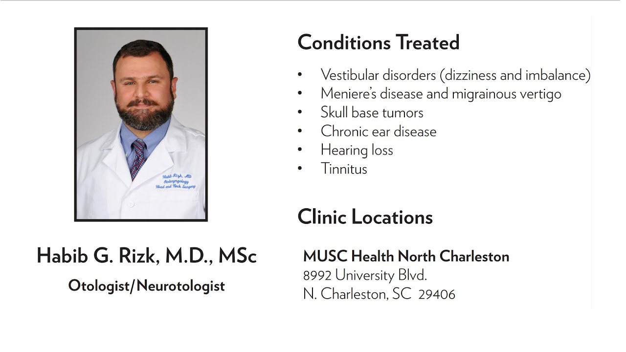 Dr. Habib Rizk Dizziness - Causes & treatments - May 2016 - YouTube