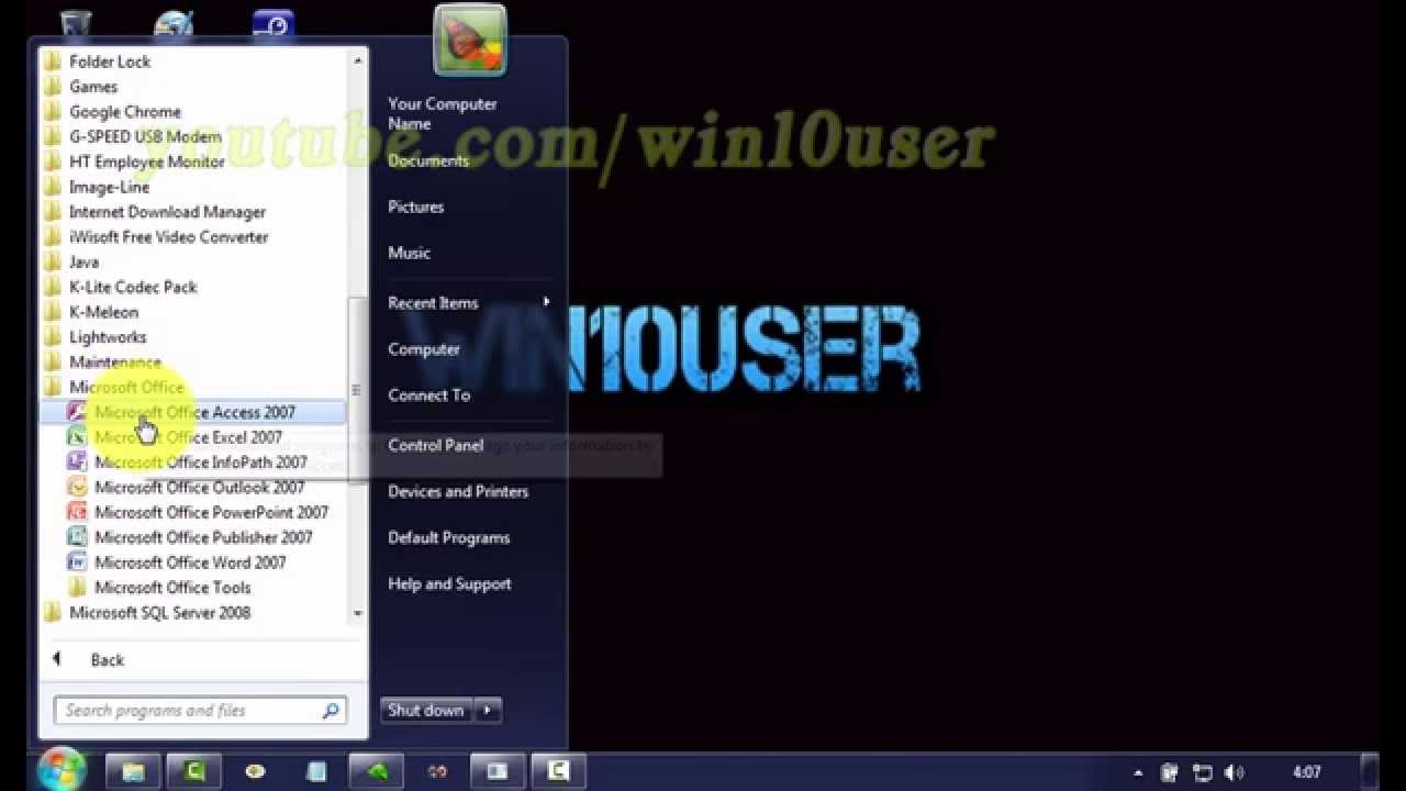 Windows 7 Ultimate Tips : How to create shortcut to desktop - YouTube