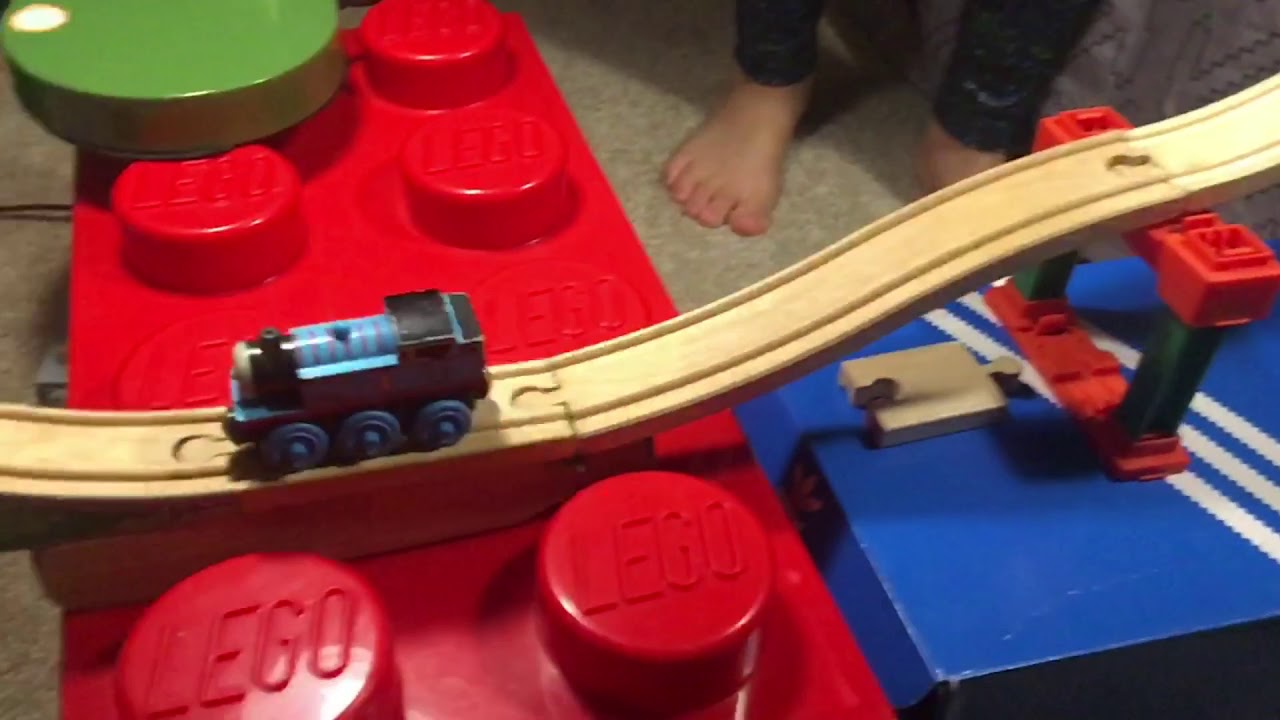 Thomas The Train Stunts Into Train Depot Plus Fails - YouTube