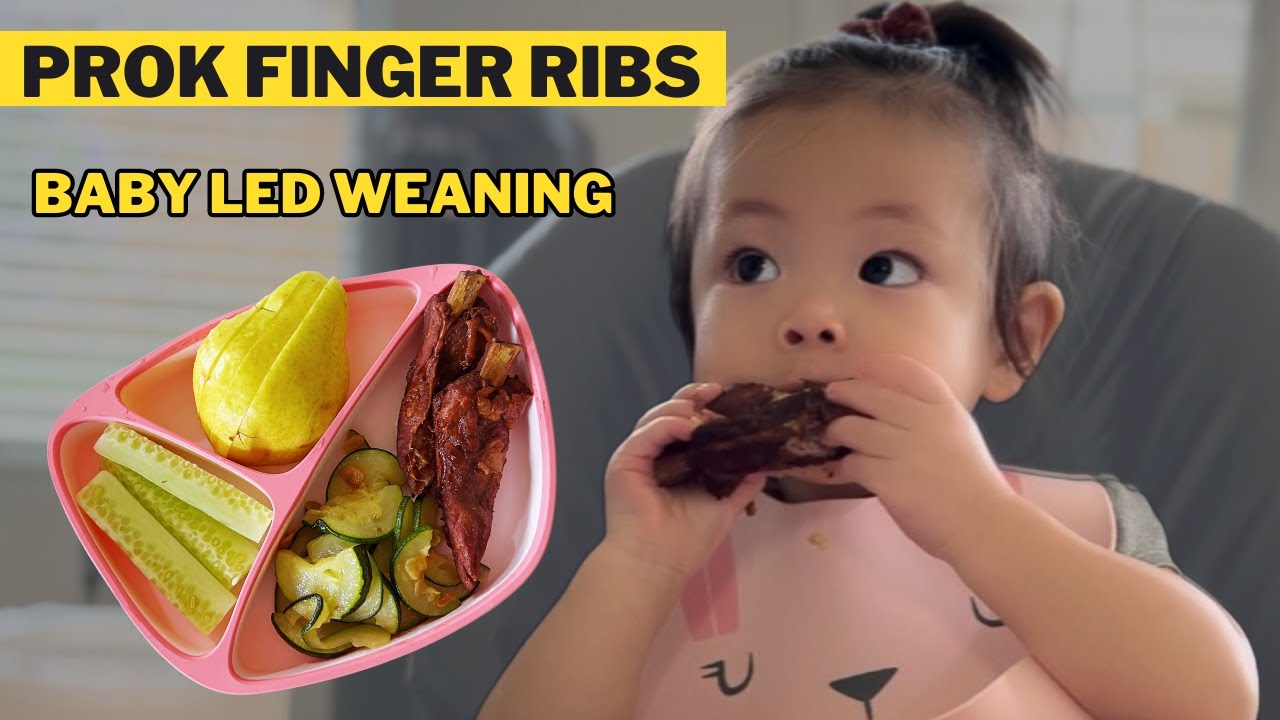 Baby Led Weaning| BLW feeding|Baby eating food|Pork ribs|12 Months|Eat ...