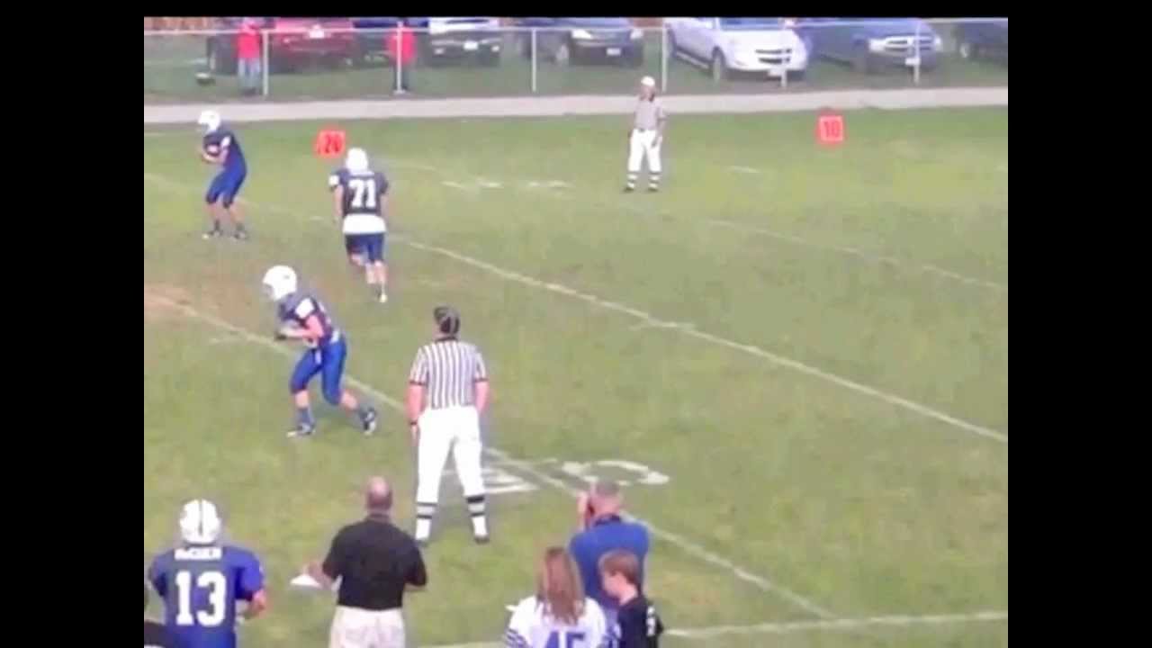 Interception + Blindside block - YouTube