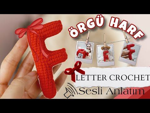 🔴F Harfi amigurumi\\ÖRGÜ F Harfi/ 🔴Çok Kolay Örgüler/Crochet Letter F Tutorial Very Easy Knitting