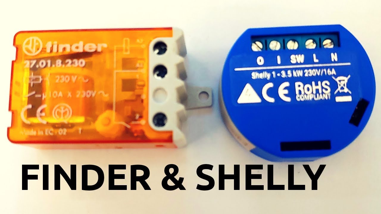 Shelly 1 e relè finder 27.01 o 27.21 spiegazione e funzionamento sul ...
