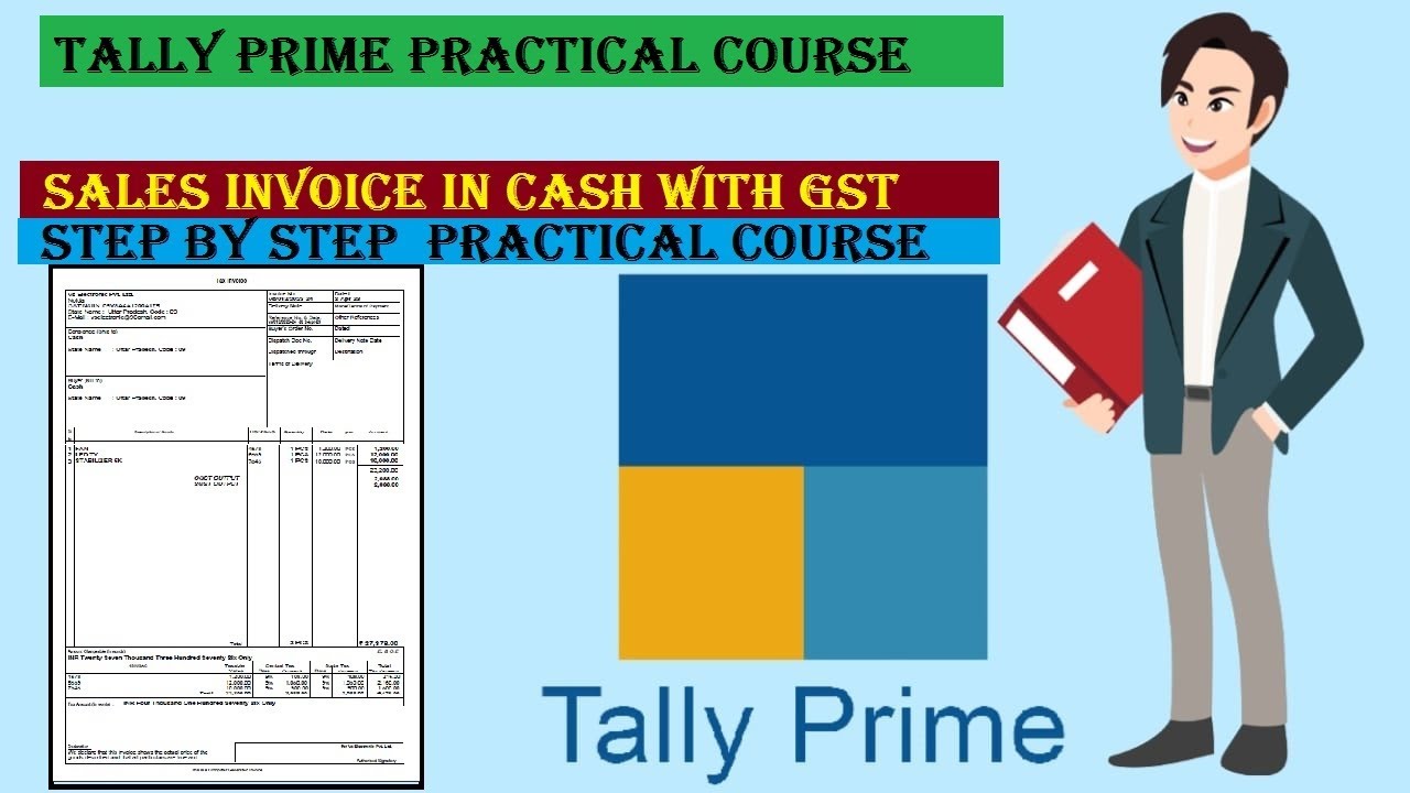 Tally Prime - Cash Invoice with GST in Tally Prime - YouTube
