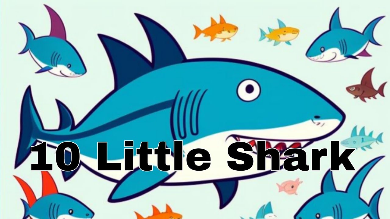10 Little Shark | nursery rhymes l kidz zone - YouTube