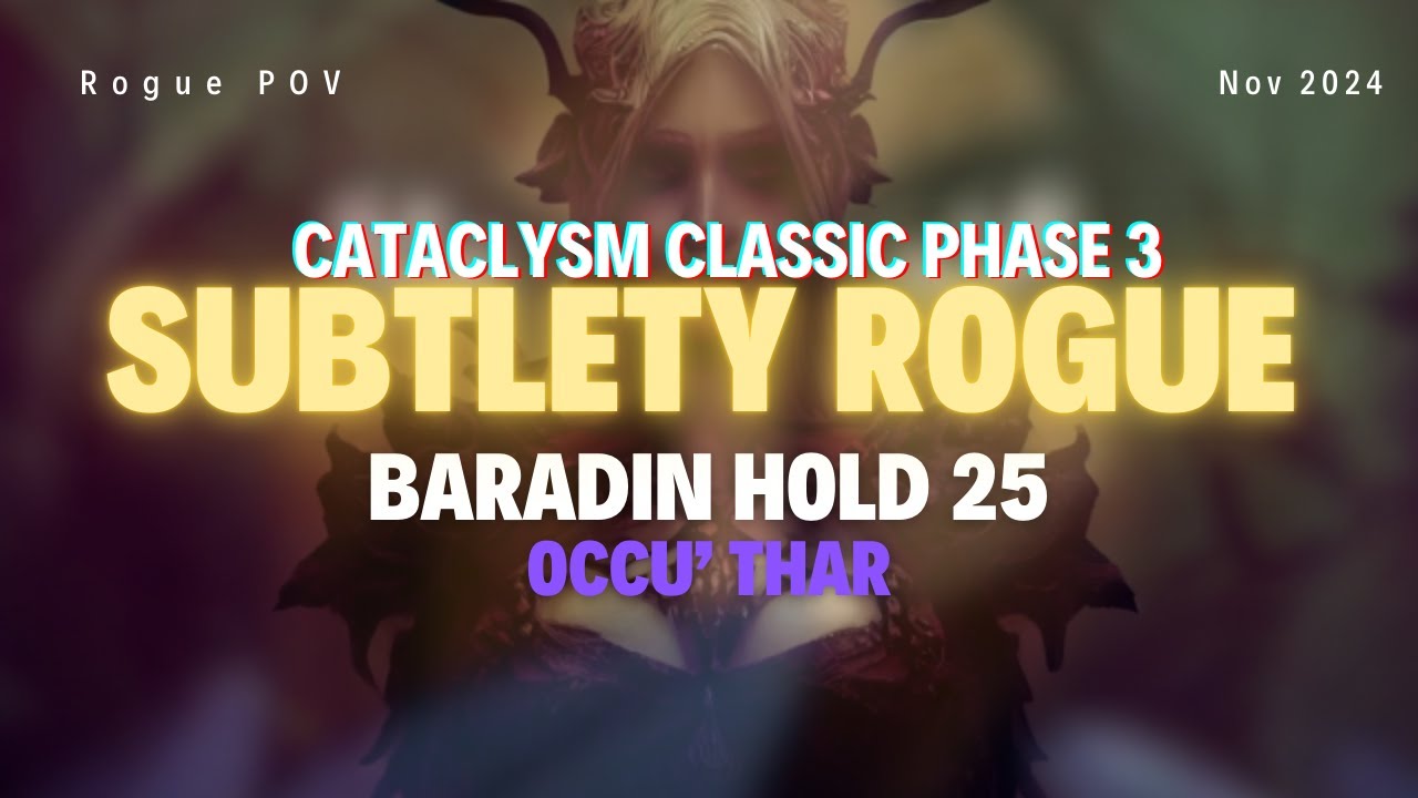 Is Sub Rogue DPS viable? World of Warcraft Classic Cataclysm - Phase 3 ...