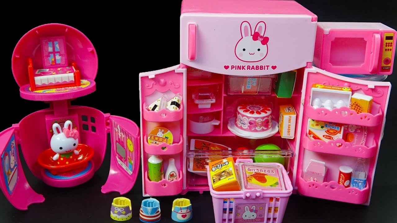 Enjoy Your Day with Review Cute Pink Rabbit Fridge Miniature Things and ...