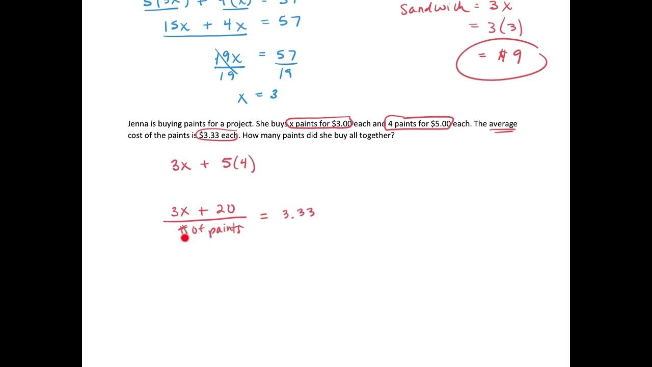 Use Linear Equations to Solve Mixture Problems - YouTube