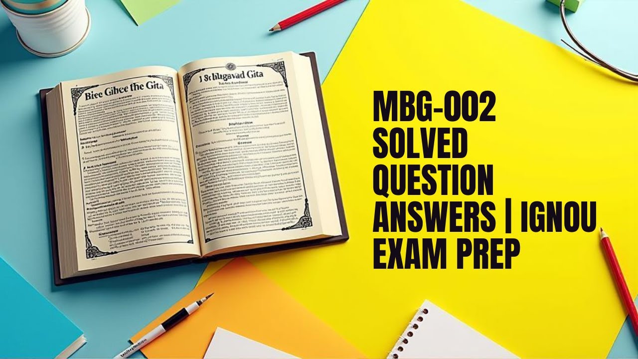 MBG-002 Solved Question Answers | IGNOU MABGS Exam Preparation Lecture ...