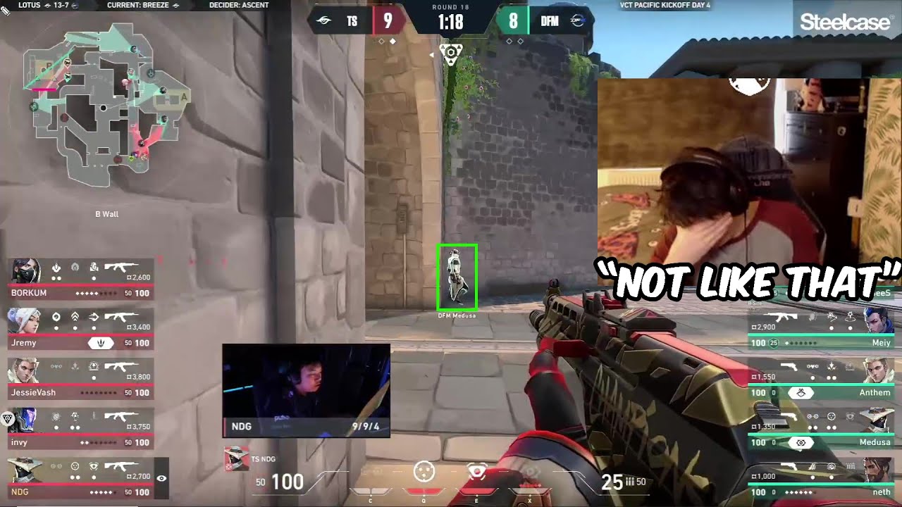 TS NDG Biggest WHIFF On DFM Medusa In VCT PACIFIC | Sliggy Reacts - YouTube