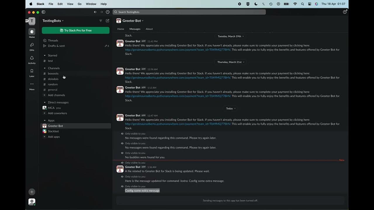 Greeter Bot | Config and Show Extra Message with Help option - YouTube