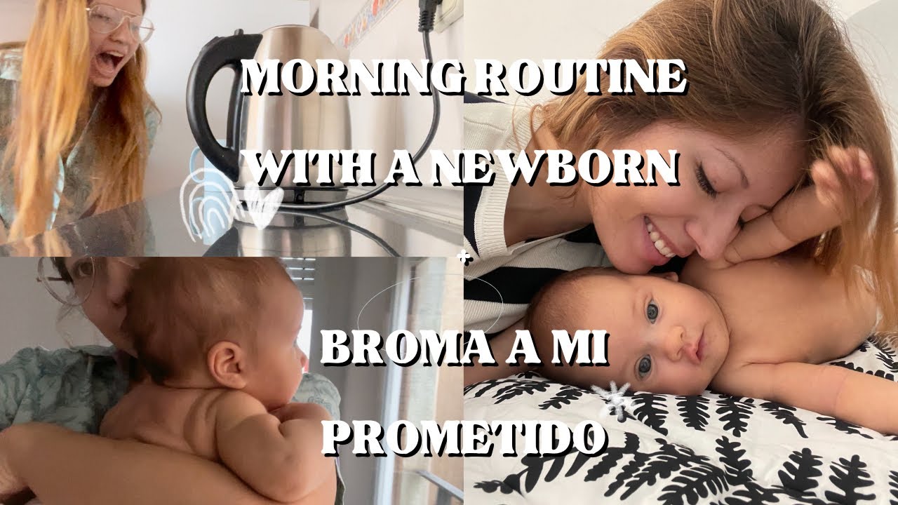 BROMA A MI PROMETIDO! Le doy leche fresca 😂🤱 vomita 🤮 + MORNING ROUTINE ...