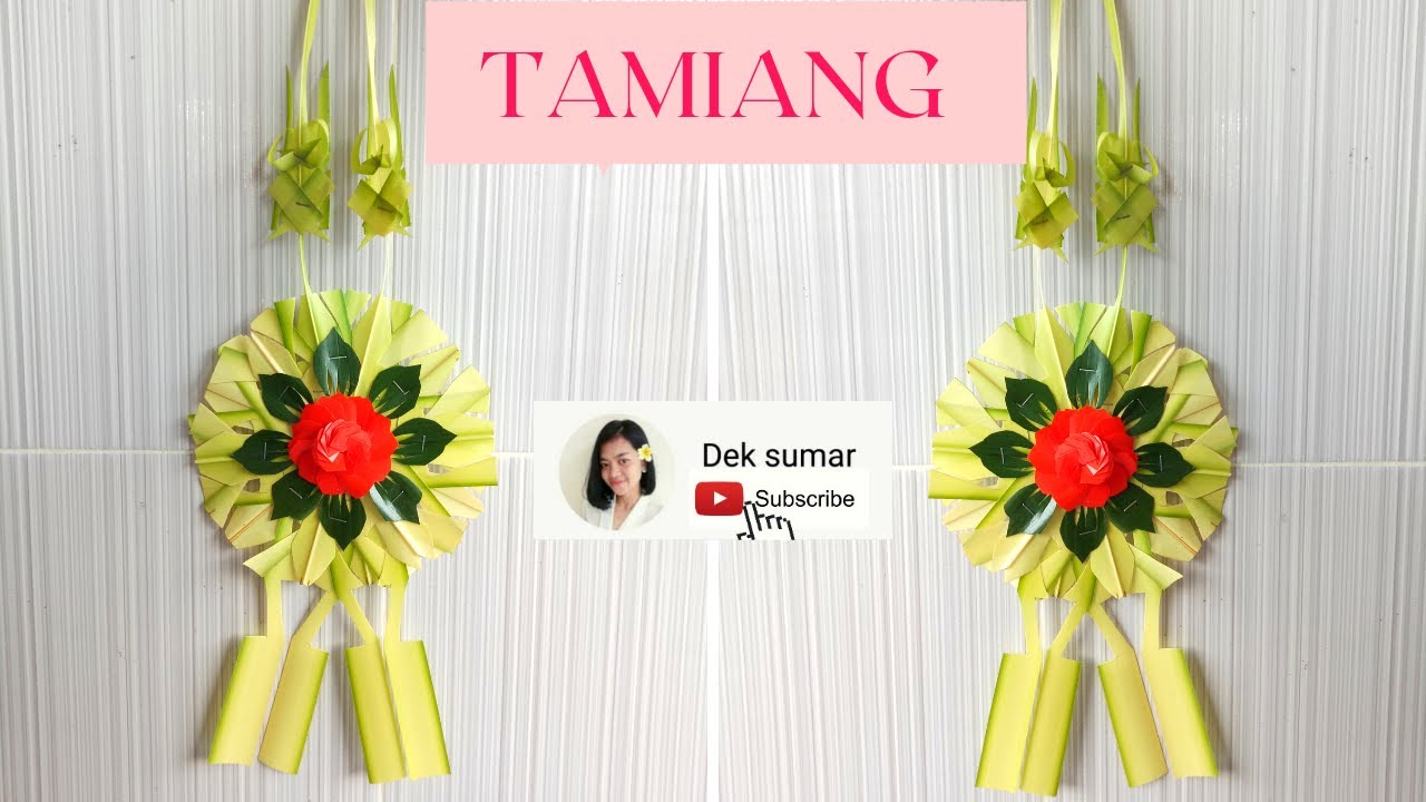 variasi bunga mawar pada tamiang bisa untuk tumpek landep/galungan ...