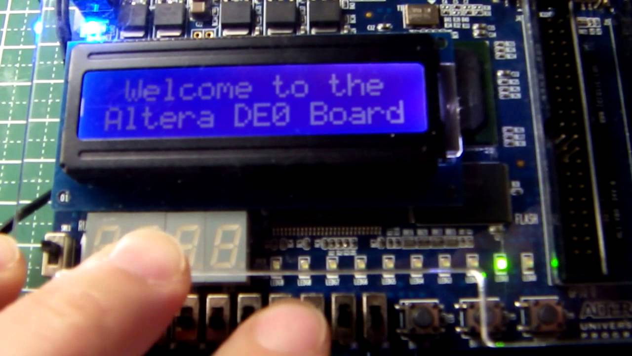 Terasic DE0 SW0-9 LED0-9 - YouTube