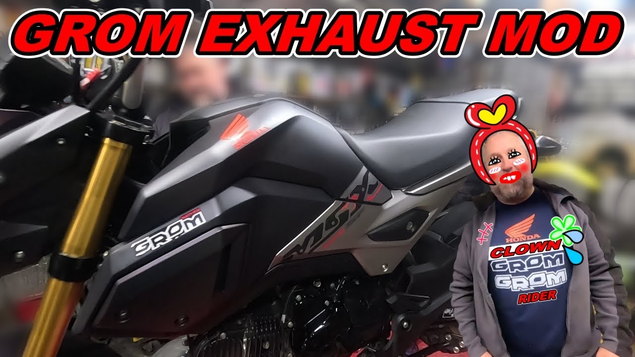 HONDA GROM Exhaust Mod - YouTube