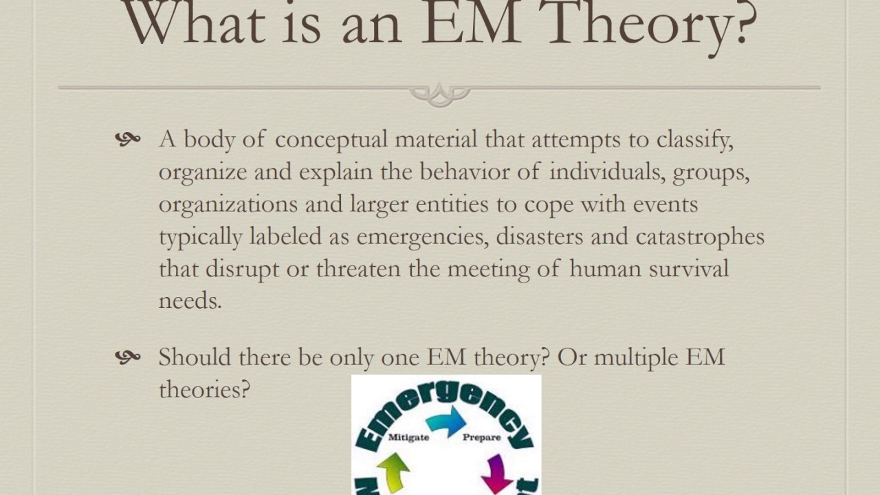 Emergency Management Theory - YouTube