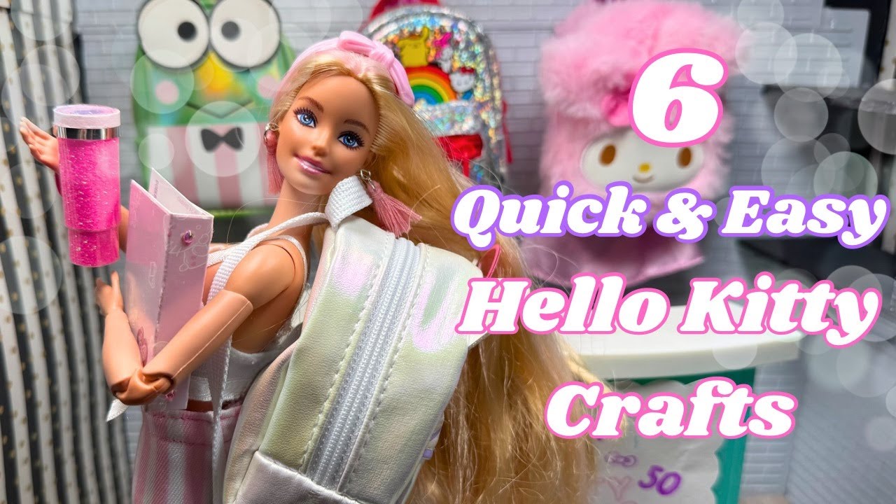 6 Quick & Easy Hello Kitty Crafts Using Doll Packaging | Celebrating ...