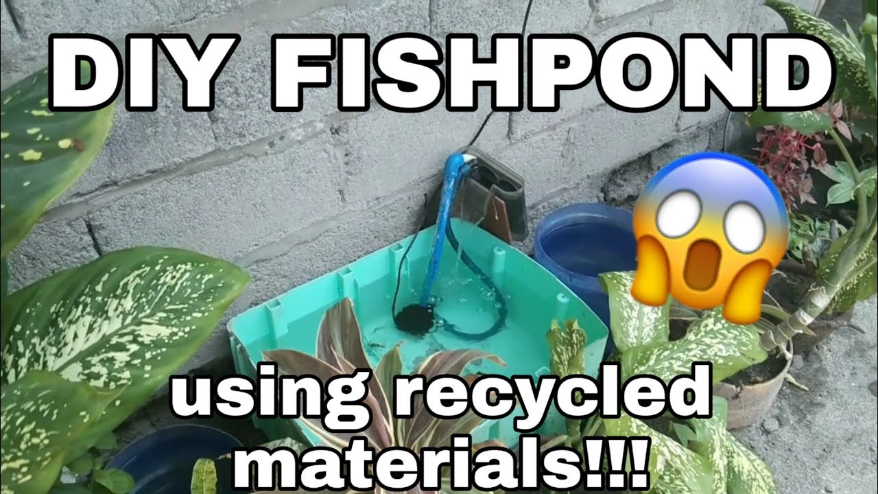 Making DIY Fishpond | USING RECYCLED MATERIALS - YouTube