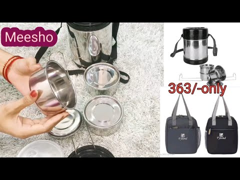 meesho lunch box &lunchbag#meesho#untensils - YouTube
