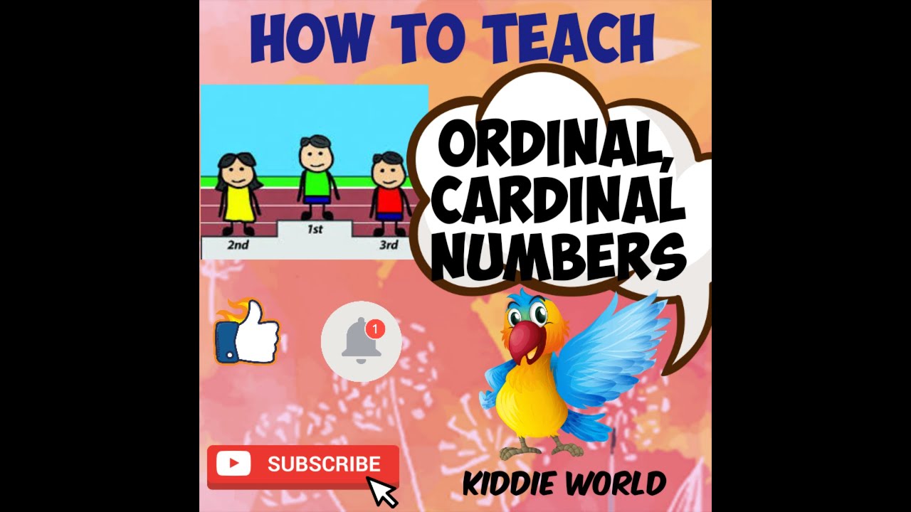 How to teach Cardinal, Ordinal Numbers in english| fun learning of ...