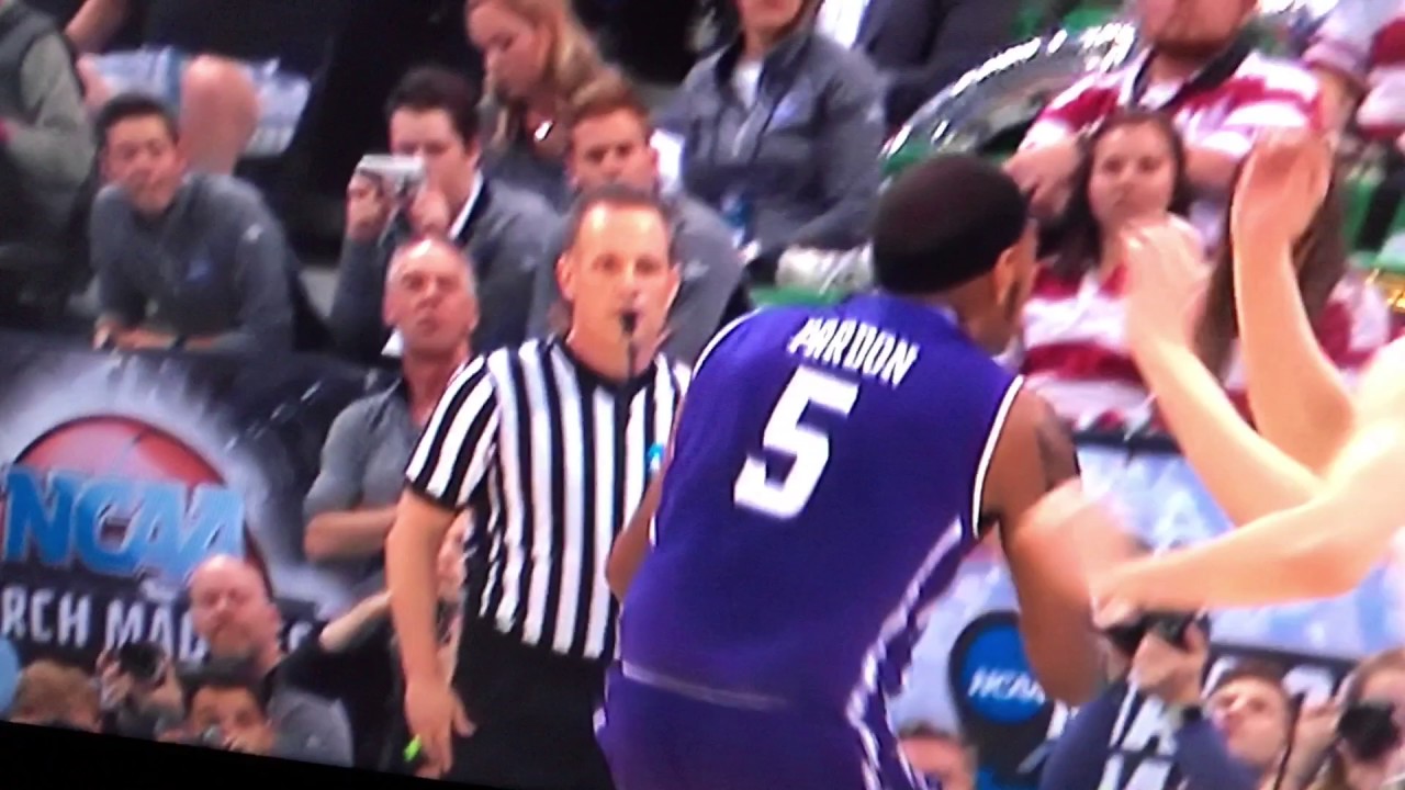 Northwestern Basketball Missed Call by Refs - Basket Interference Goal ...