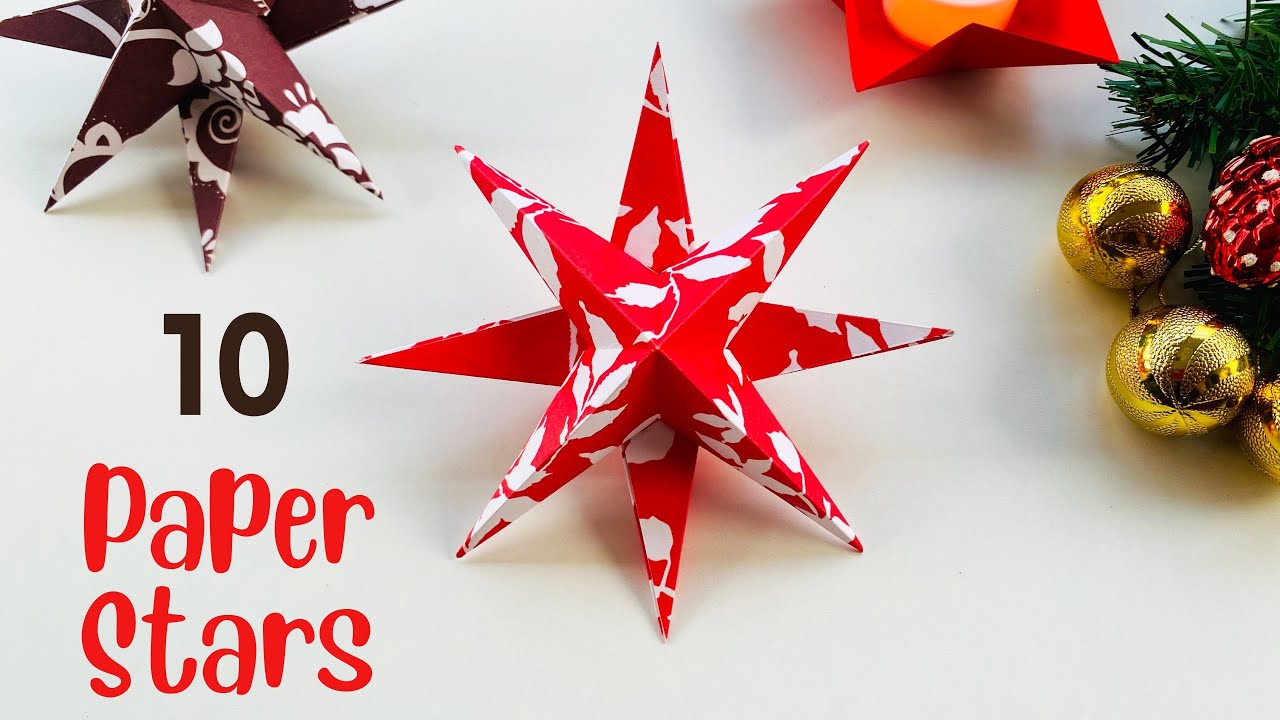 10 Easy Star Making Ideas for Christmas | How to make Paper Stars ...