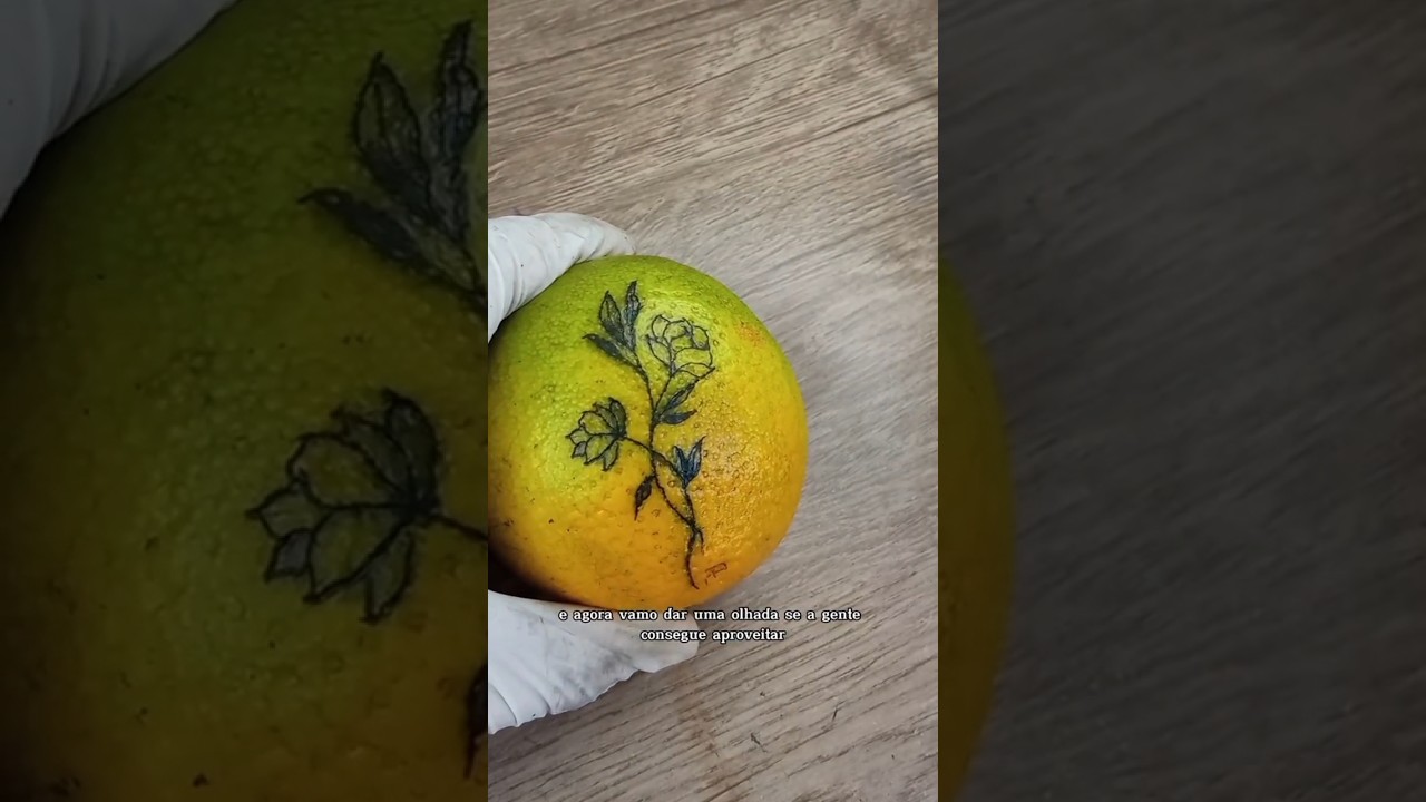 Mais uma tattoo na laranja e sem desperdício ksksksm - YouTube