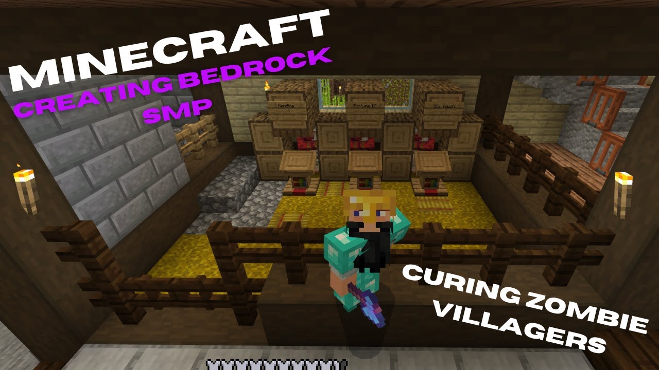 Minecraft - Creating Bedrock SMP - Curing Zombie Villagers - YouTube