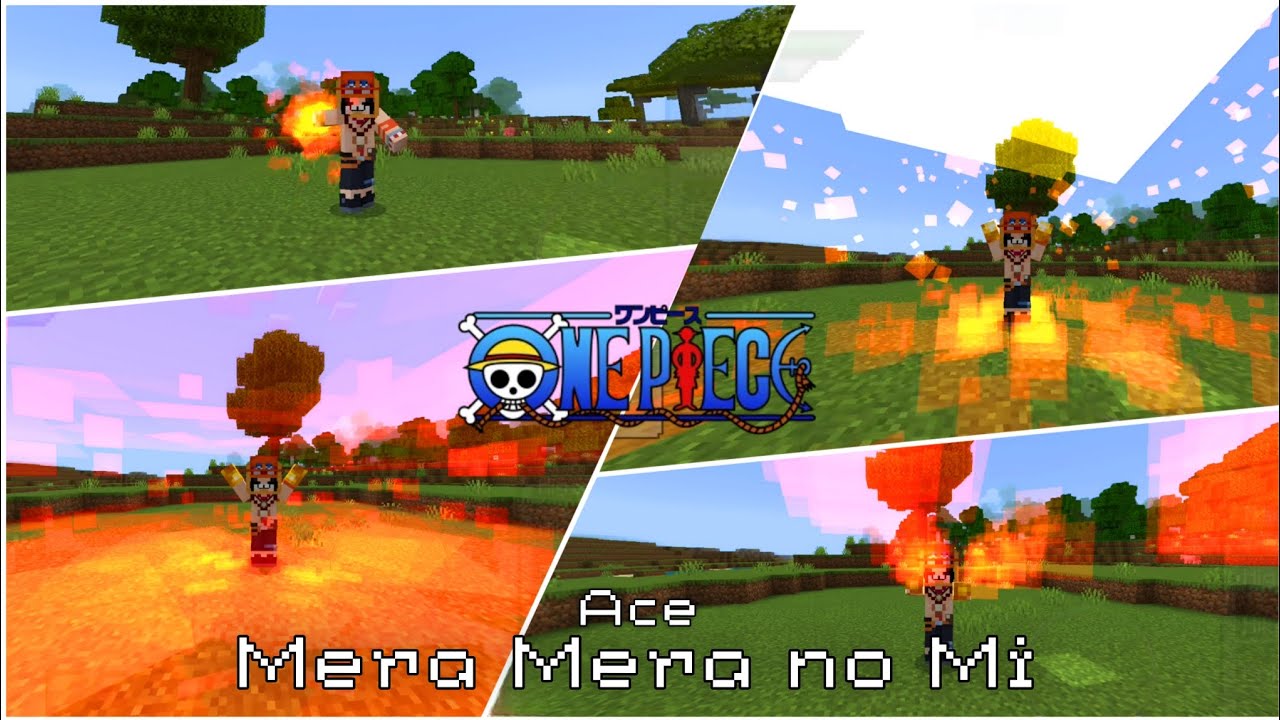 NEW! One Piece Addon/Mod For Minecraft PE! | Mera Mera no Mi Showcase ...