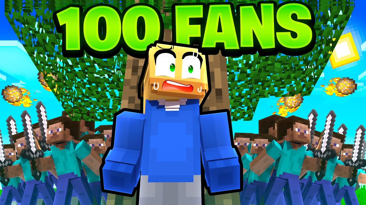 100 Fans VS 1 Youtuber In Minecraft - YouTube