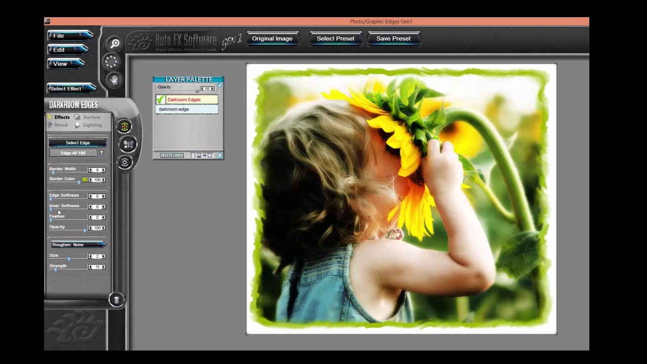 PhotoGraphic Edges Gen1 - Darkroom Edges - Edges Photo Effect - YouTube