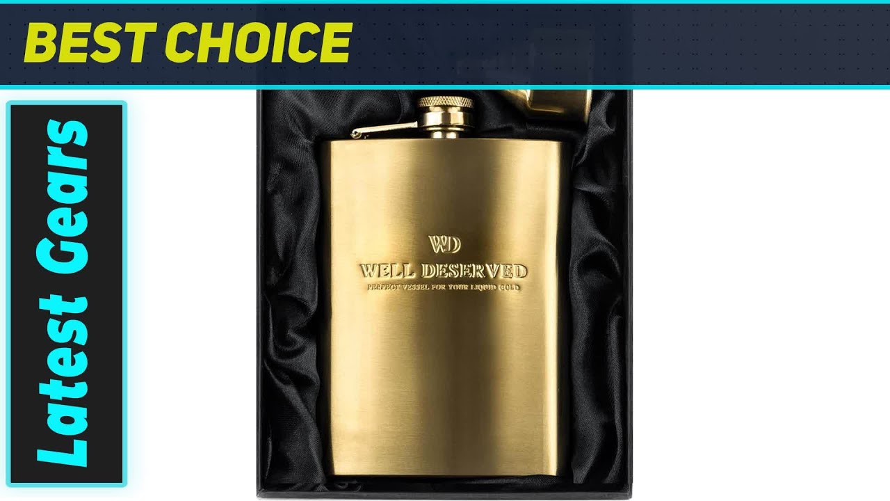 Best Gold Flask? 8oz Gold Flask For Liquor - YouTube