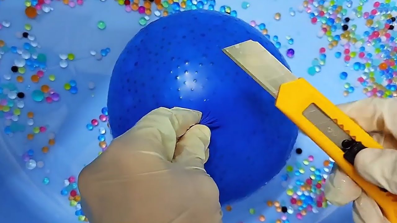 8000 Orbeez Balloon Experiment 💜💙💚🧡🤍 | #orbeezball #asmr #asmrsounds # ...
