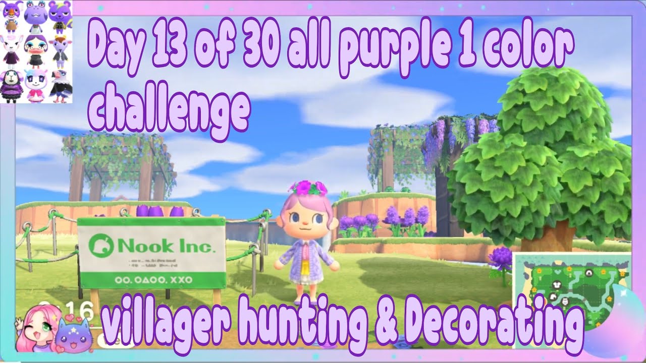 Day 13 of 30 day 1 color island challenge Purple Vilager Hunting pocket ...