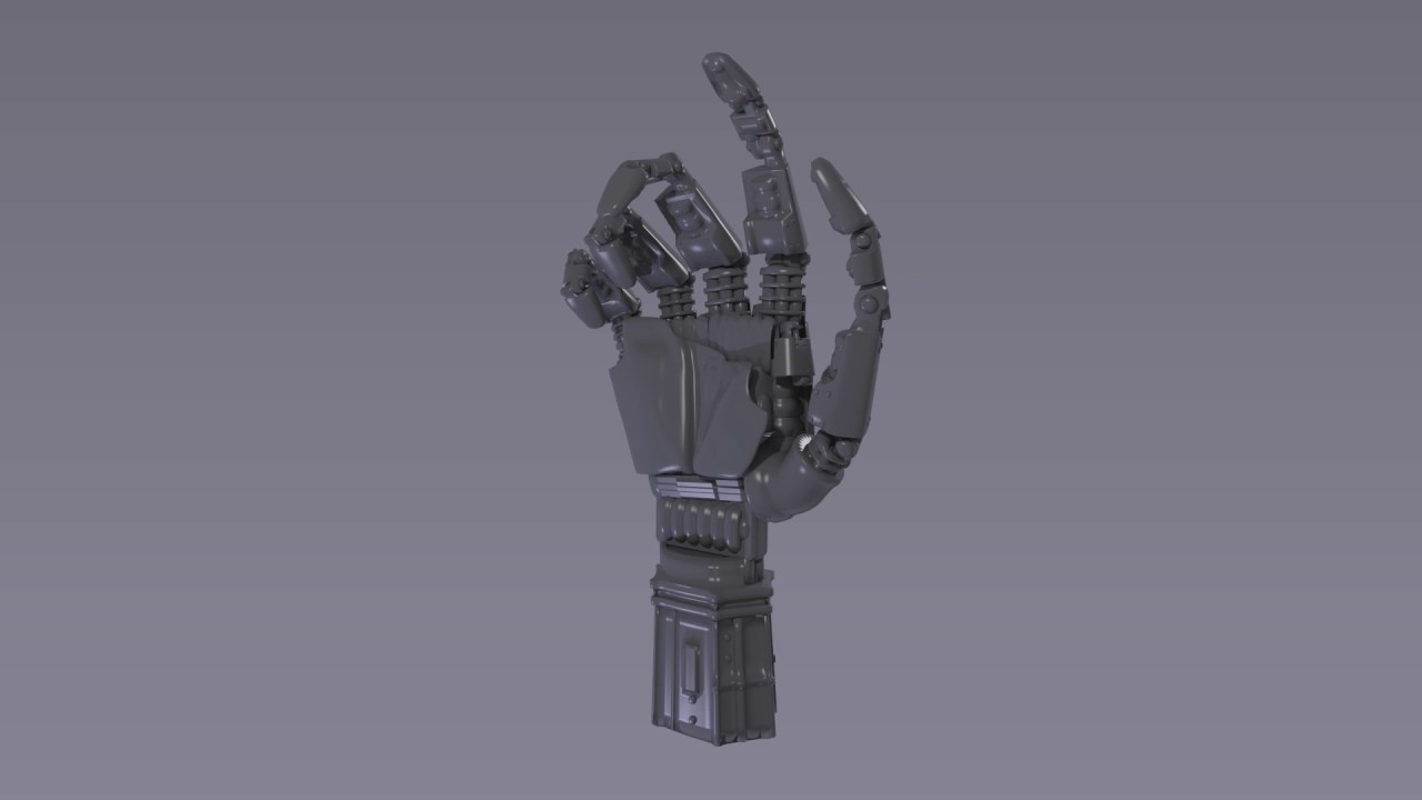 LUKE SKYWALKER'S Robotic HAND 3D Model - YouTube
