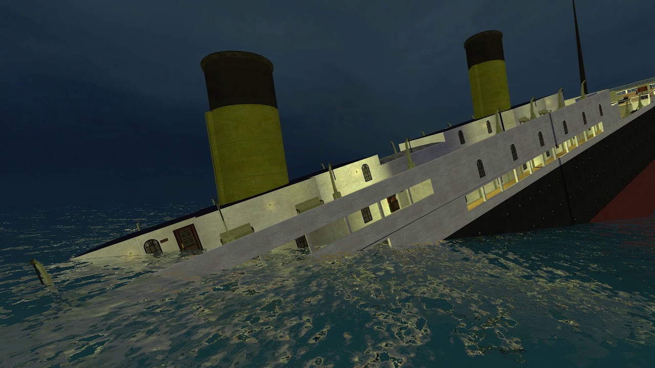 Gmod RMS Valiant sinking (from bow to final plunge) - YouTube