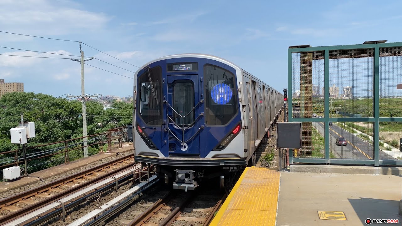 MTA NYC Subway R211 & R179 A Trains @ Beach 44th Street–Frank Avenue (7 ...