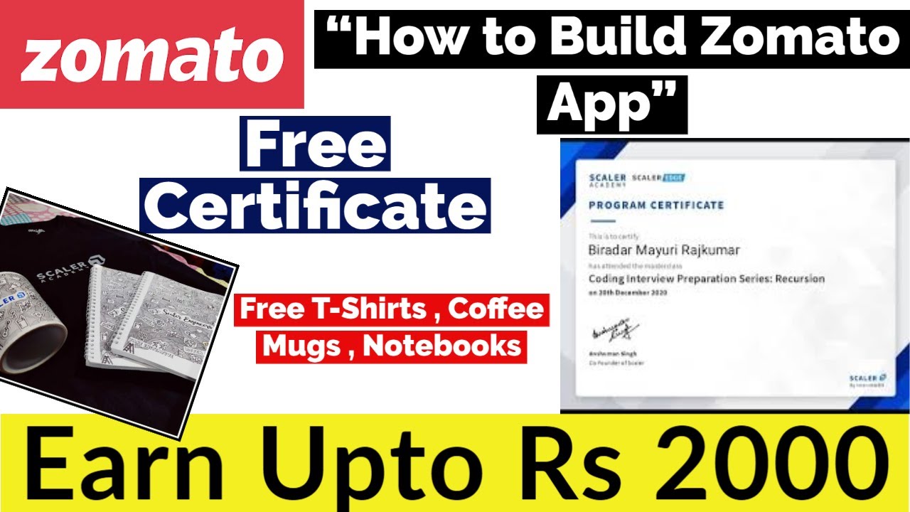 How to Build Zomato App Free Webinar With Free Certificate | Free T ...
