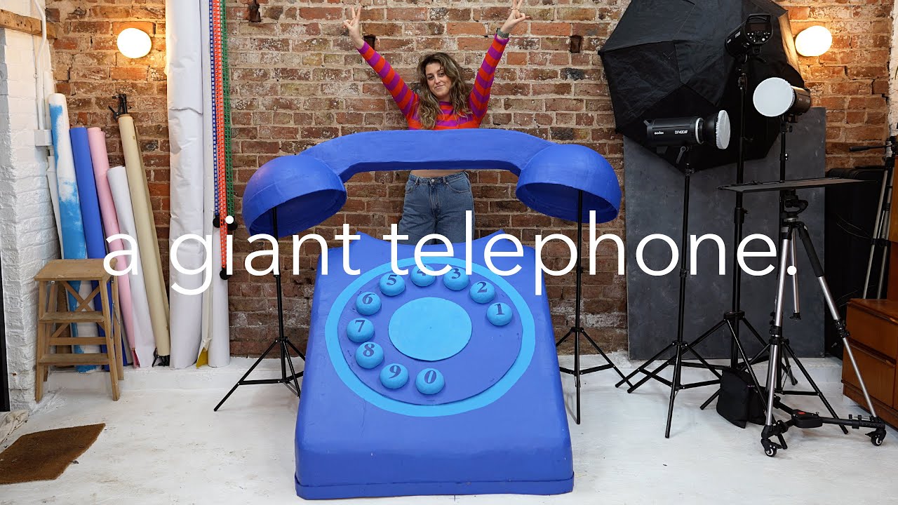 THE GIANT TELEPHONE PROP IS FINALLY COMPLETE *prop making!* | STUDIO ...