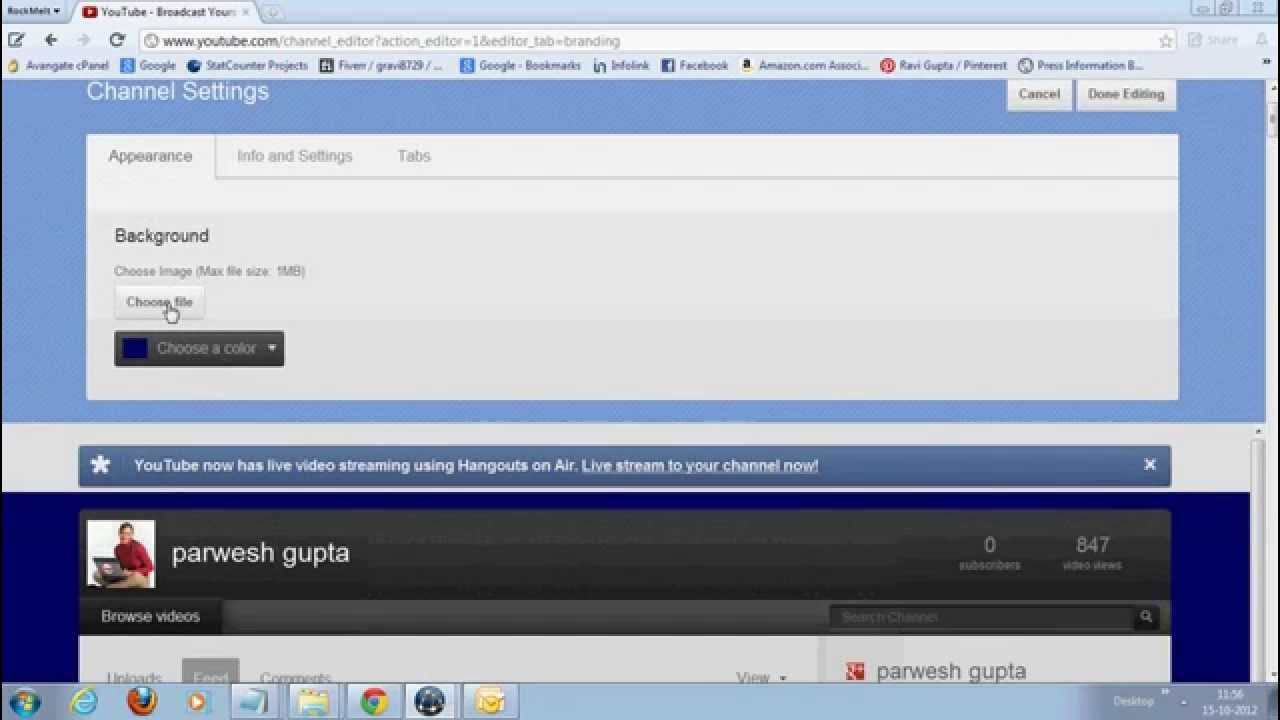 How to change youtube background - YouTube