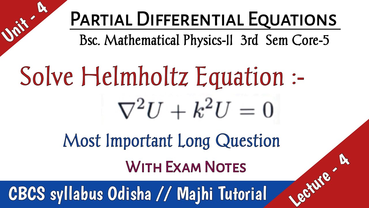 Splitting Of Helmholtz Equation into Ordinary Differential Equation ...