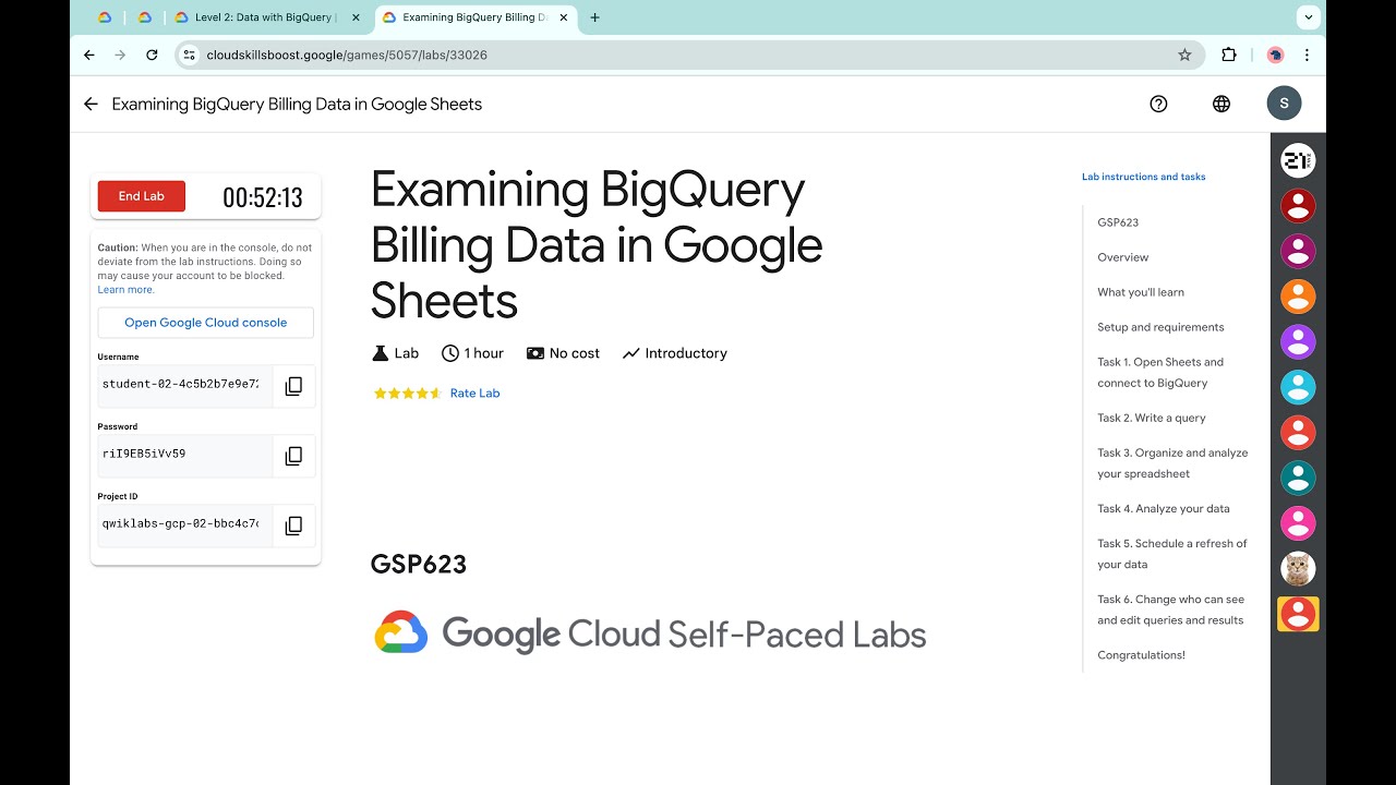 [2024] Examining BigQuery Billing Data in Google Sheets || #qwiklabs || #GSP623 [With ...