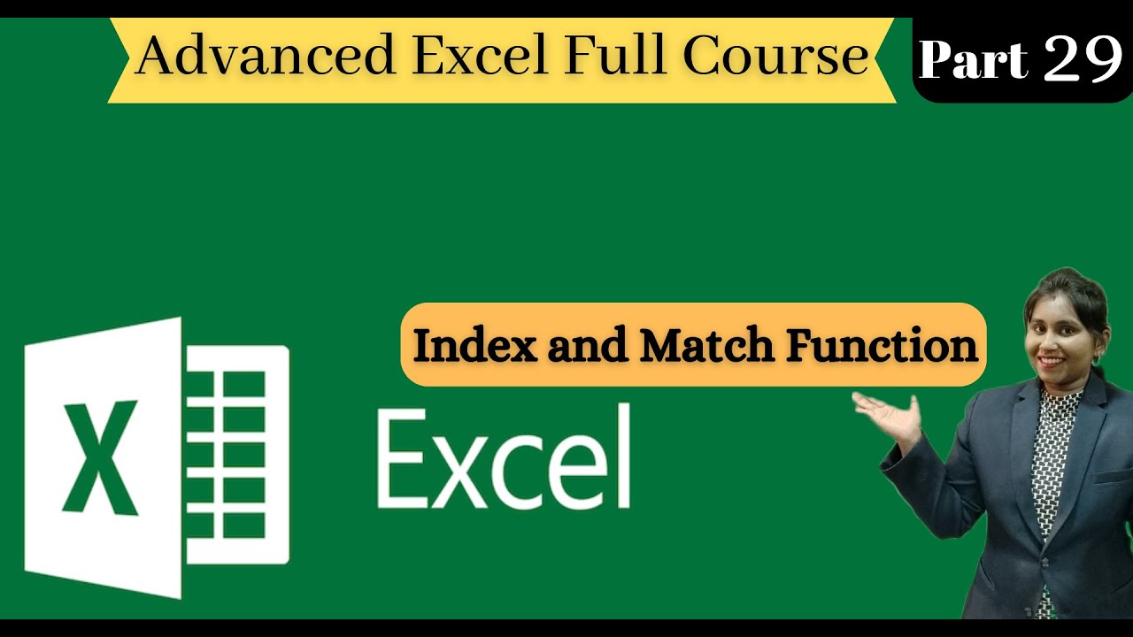 Advanced Excel in Marathi( Index and Match Function)Part-29 - YouTube