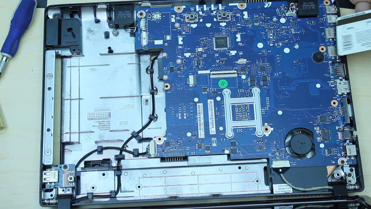 samsuing r480 laptop disassembly - remove motherboard - YouTube