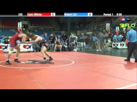 Cadet 182 - Cash Wilcke (Iowa) vs. Mason Litz (Michigan) - YouTube