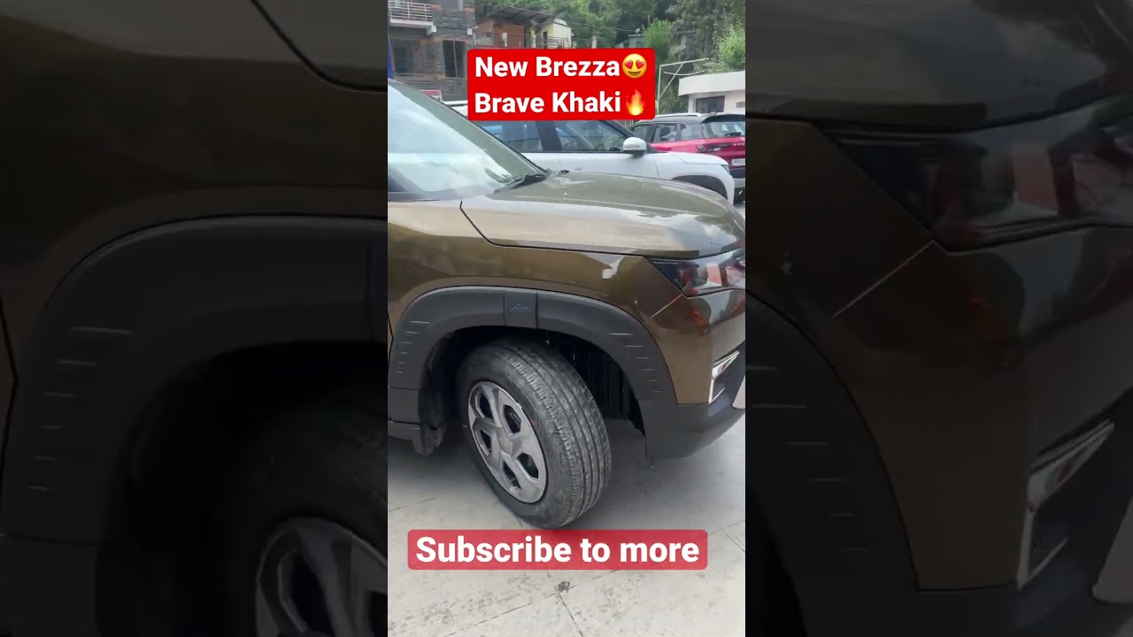 New Brezza😍Brave Khaki🔥| #marutisuzuki #shorts #short #auto #brave # ...