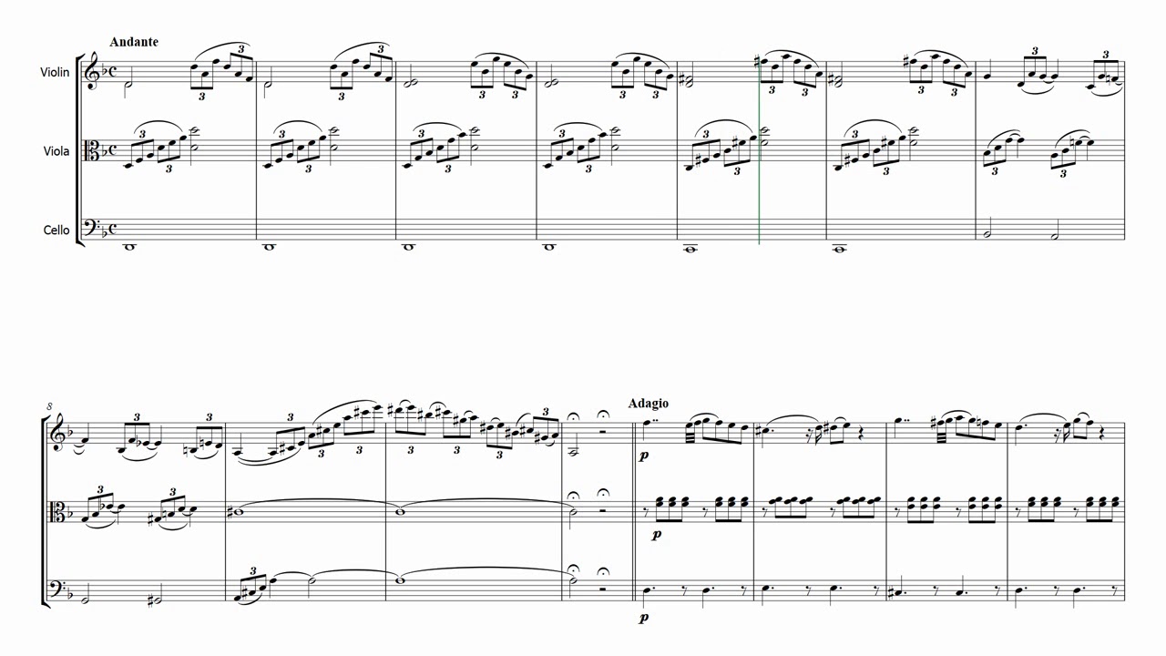 String Trio Sheet Music Classical Masterpieces - YouTube