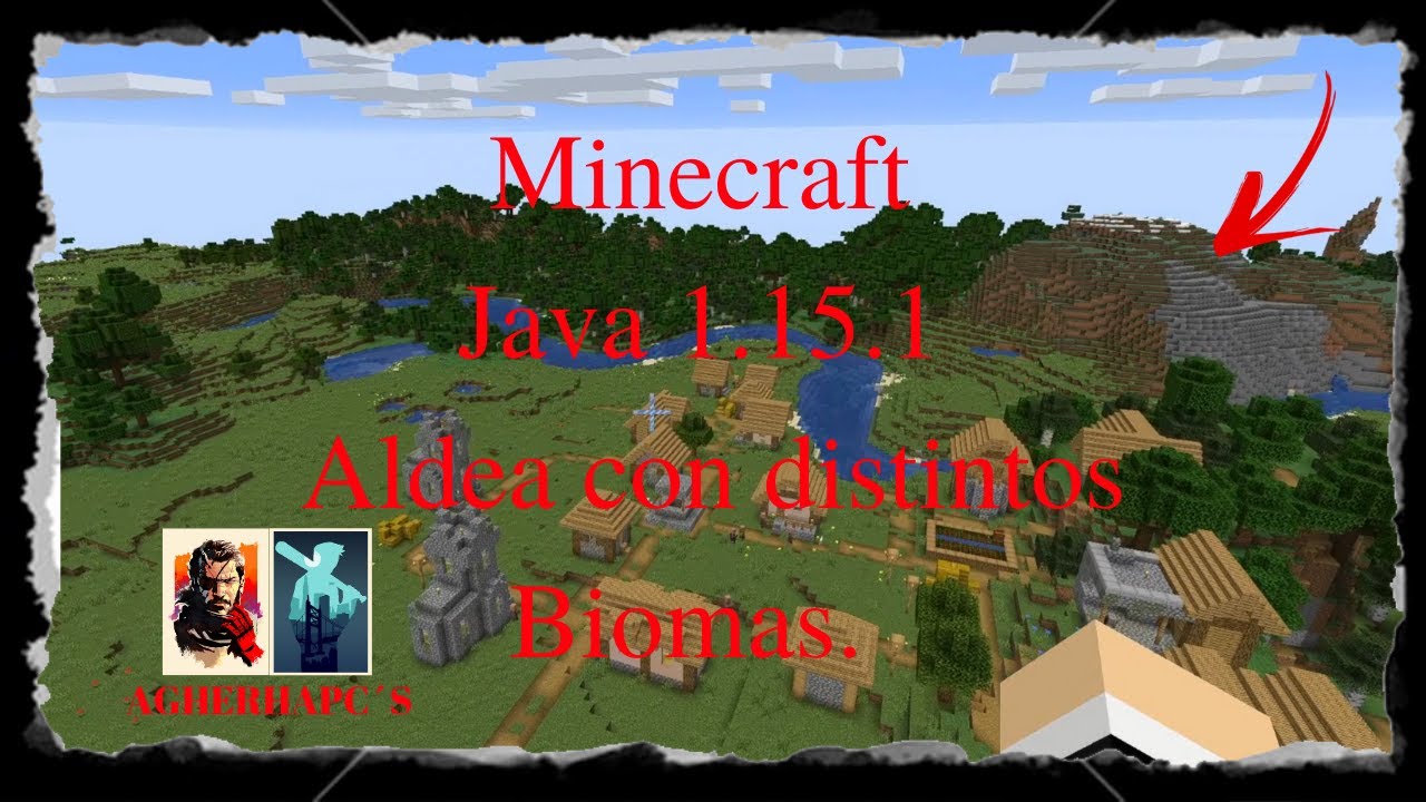 Minecraft java 1.15.1 aldea alrededor de muchos biomas Semilla/seed - YouTube
