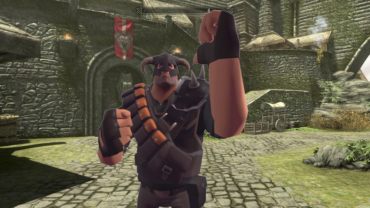 Green screen test (TF2 in Skyrim) - YouTube